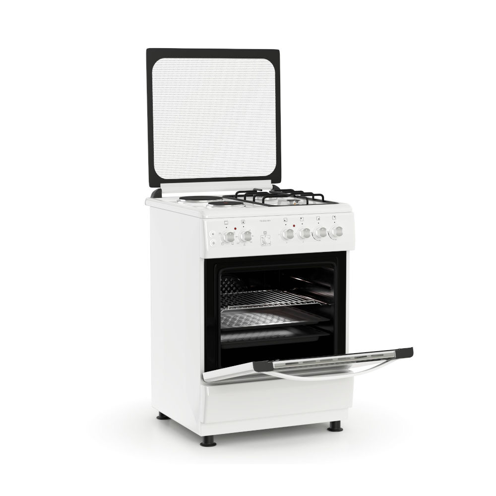 Thermogatz Κουζίνα Ηλεκτρική 64lt με Εστίες Αερίου TG E122 WH - 04.401. ...